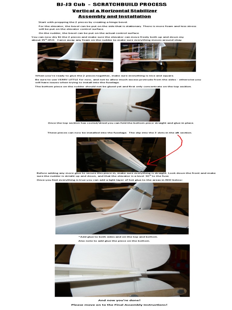 Rudder Elevator Build Instructions - 1424667175 PDF | PDF | Flight ...