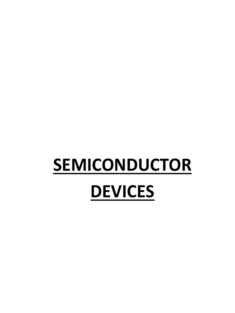 Semiconductor Devices Overview | PDF | Field Effect Transistor | Vacuum ...