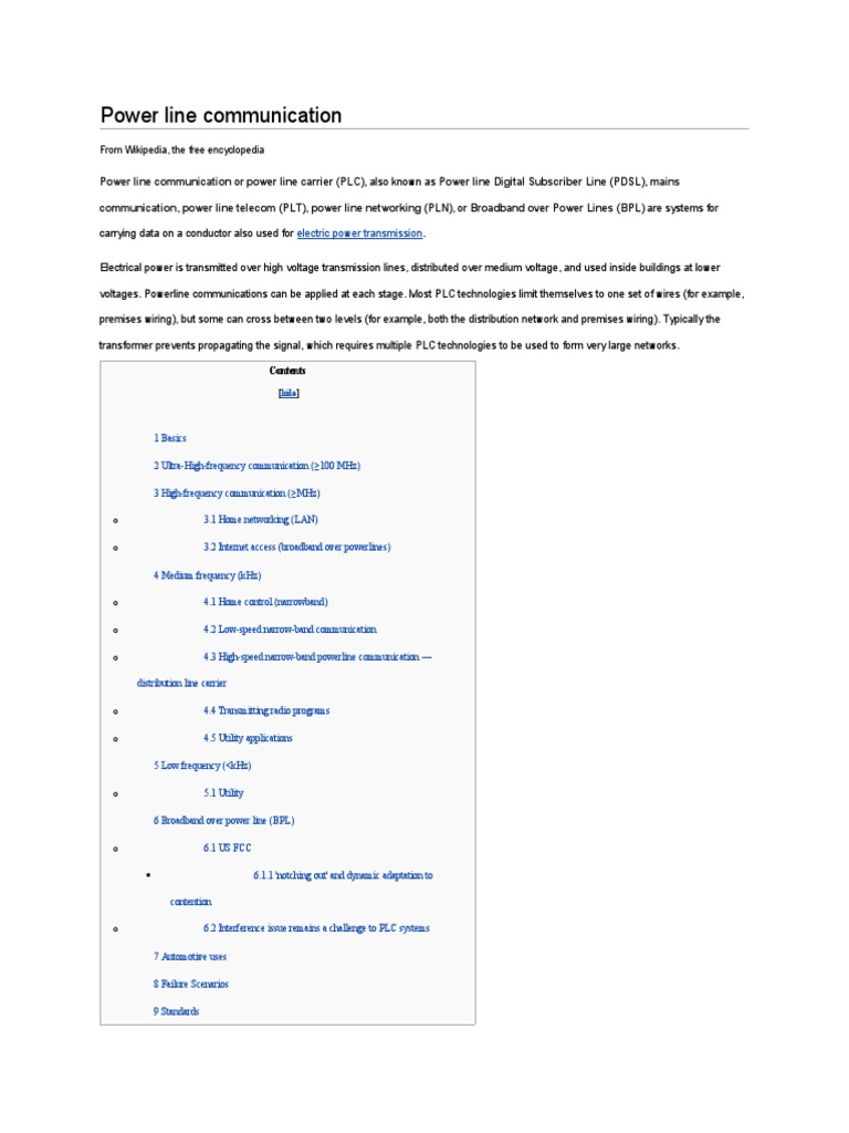 Power Line Communication | PDF | Internet Access | Modem