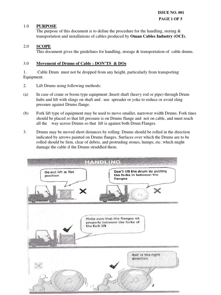 Cables Drum Handling and Installation | PDF | Building Engineering ...