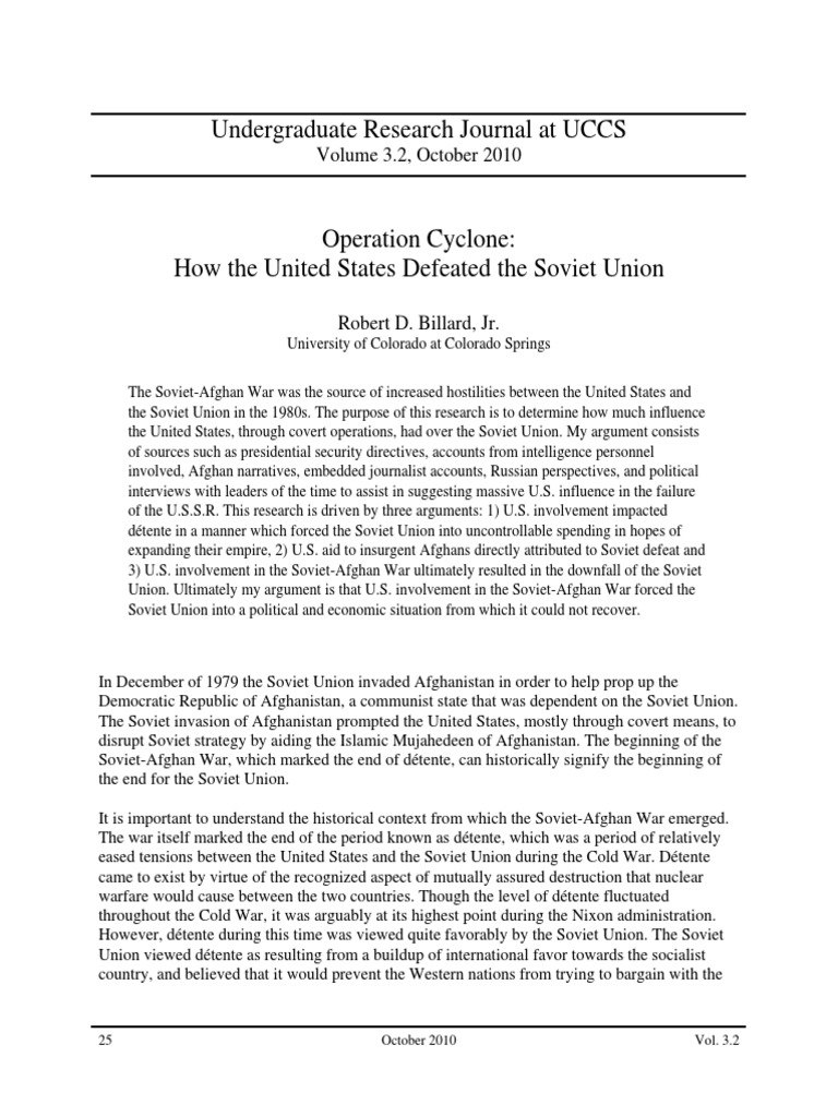 Operation Cyclone How The United States Defeated The Soviet Union PDF ...