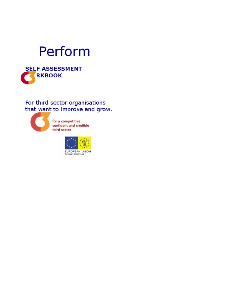 Perform: Self Assessment Workbook | PDF | Business Process | Public ...