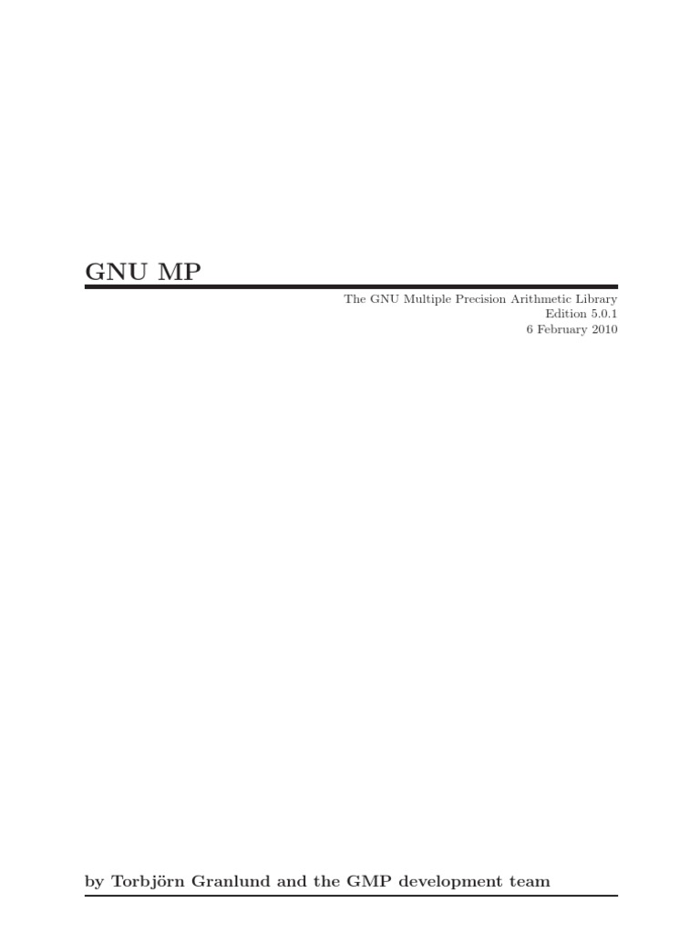 Gnu MP | PDF | 64 Bit Computing | Gnu