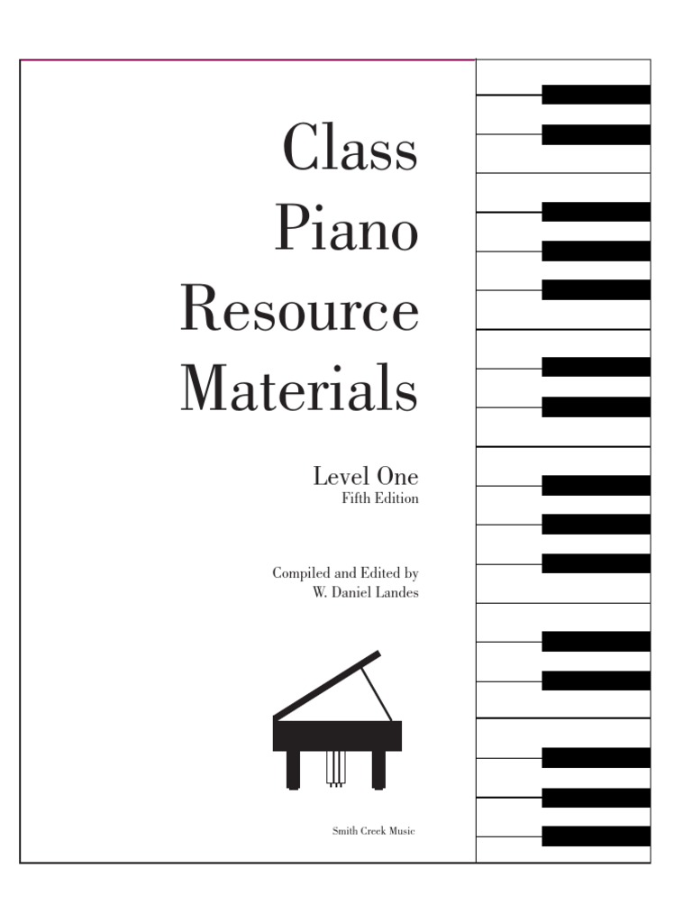Class Piano Resource Materials: Level One | PDF | Minor Scale | Scale ...
