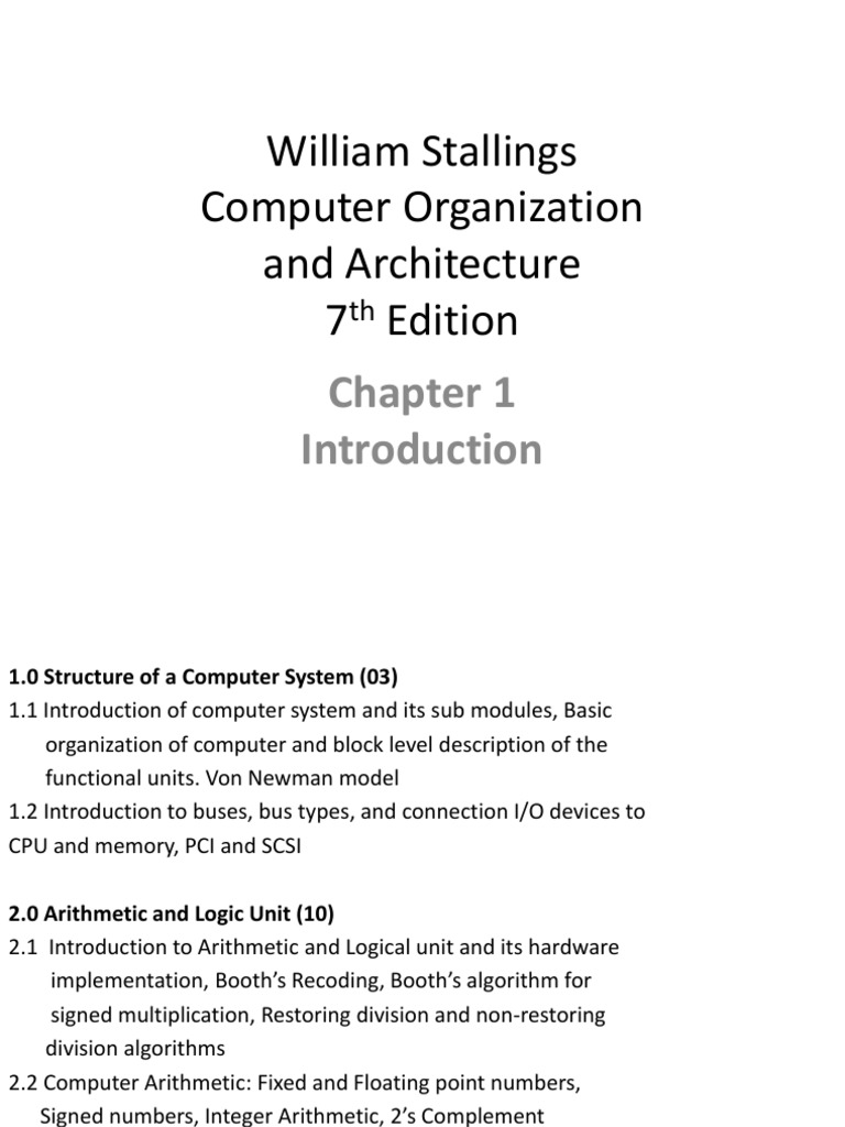 William Stallings Computer Organization and Architecture 7 Edition ...