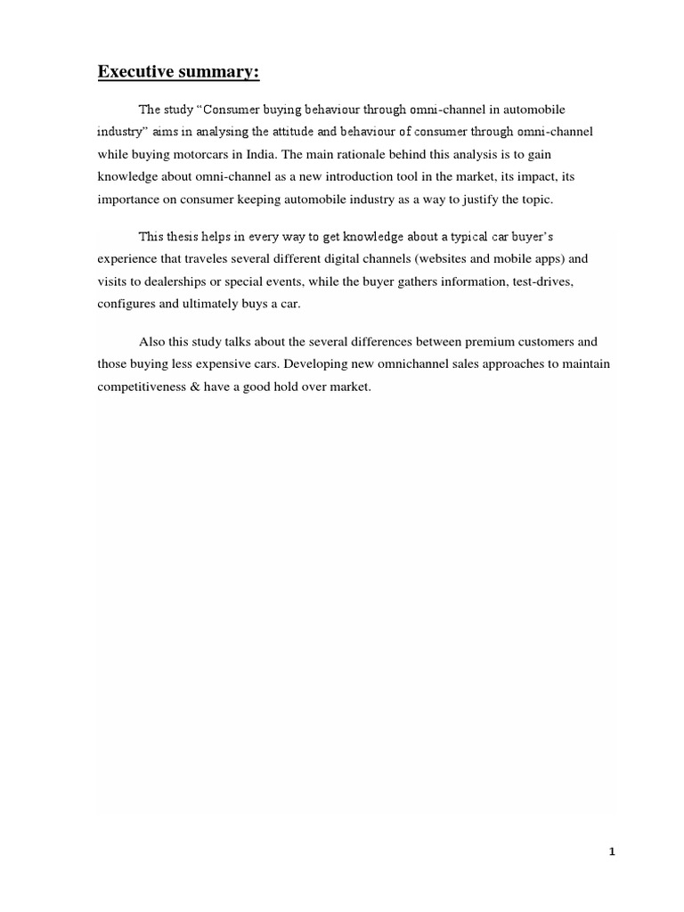 Executive Summary | PDF | Online Shopping | Retail