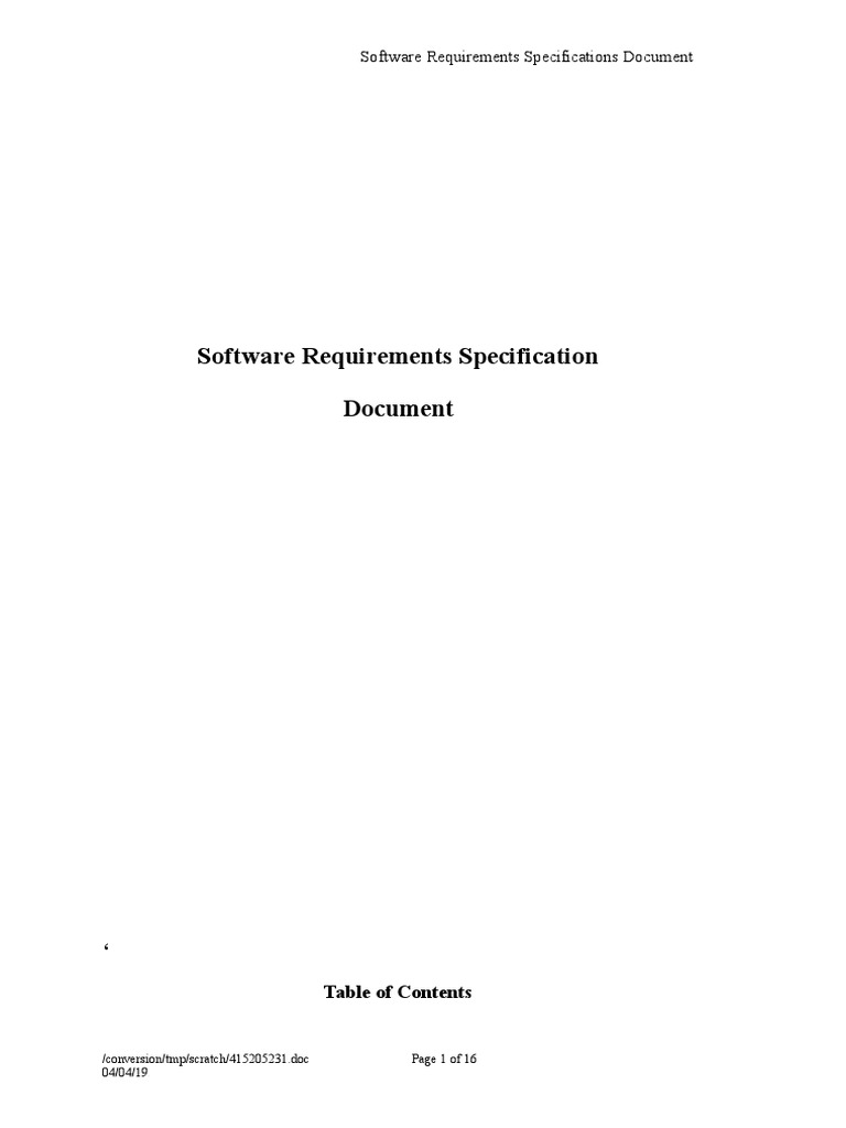 21068.SRS Template | PDF | Specification (Technical Standard) | Microsoft Sql Server
