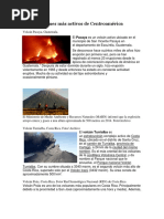 Principales Volcanes de Centroamérica | PDF | Volcán | Formaciones ...