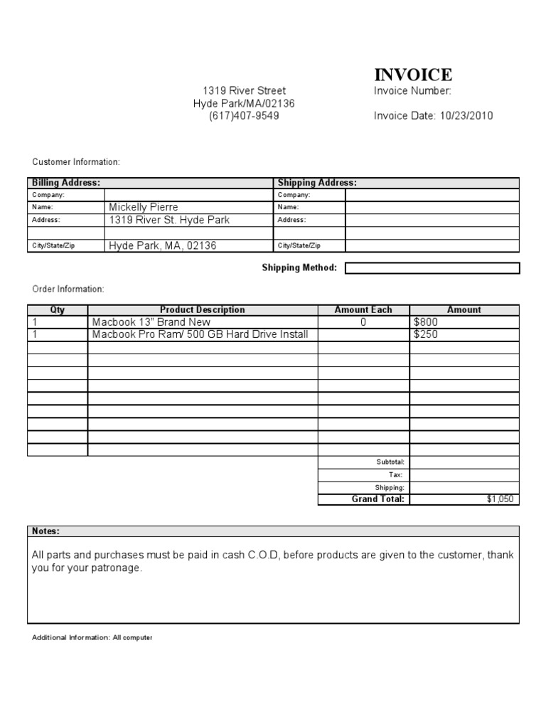 Macbook Invoice | PDF