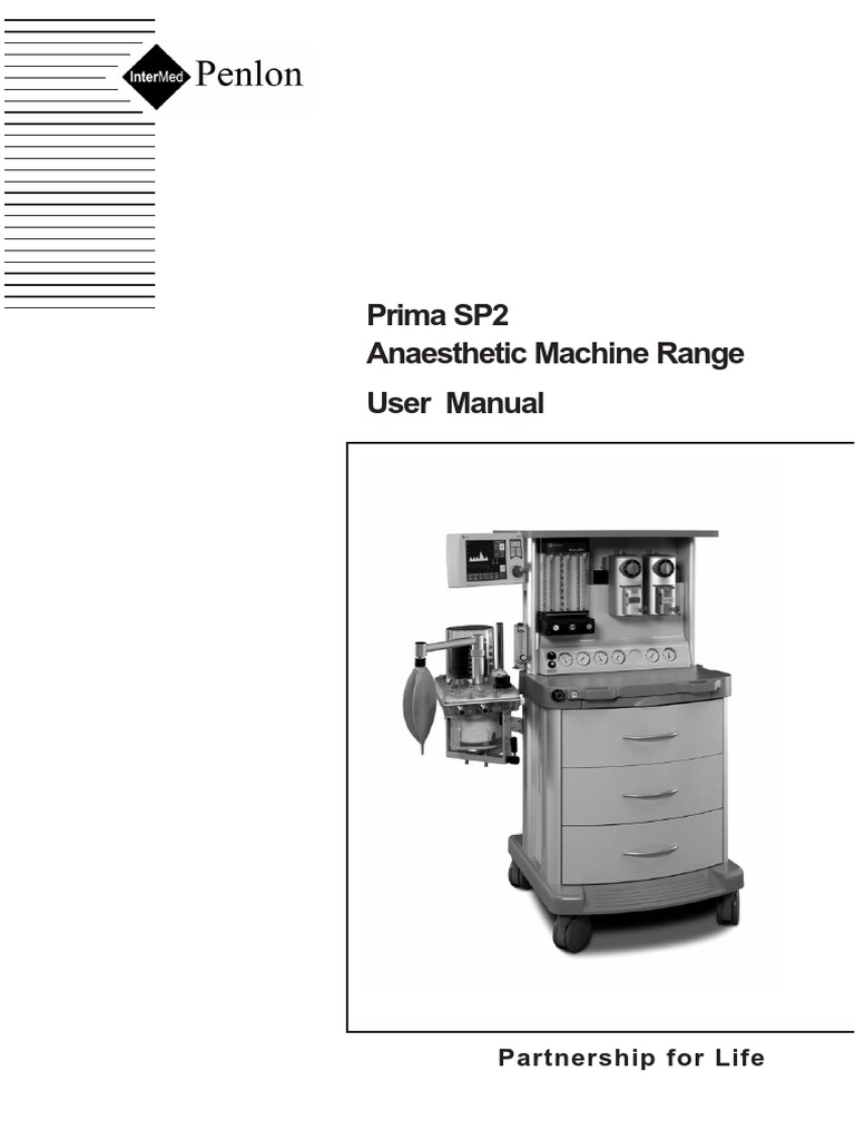 Penlon Prima SP2 Anaesthetic Machine - User Manual PDF | PDF | Valve ...