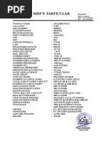 Contoh Ship Particular | PDF | Tonnage | Ships