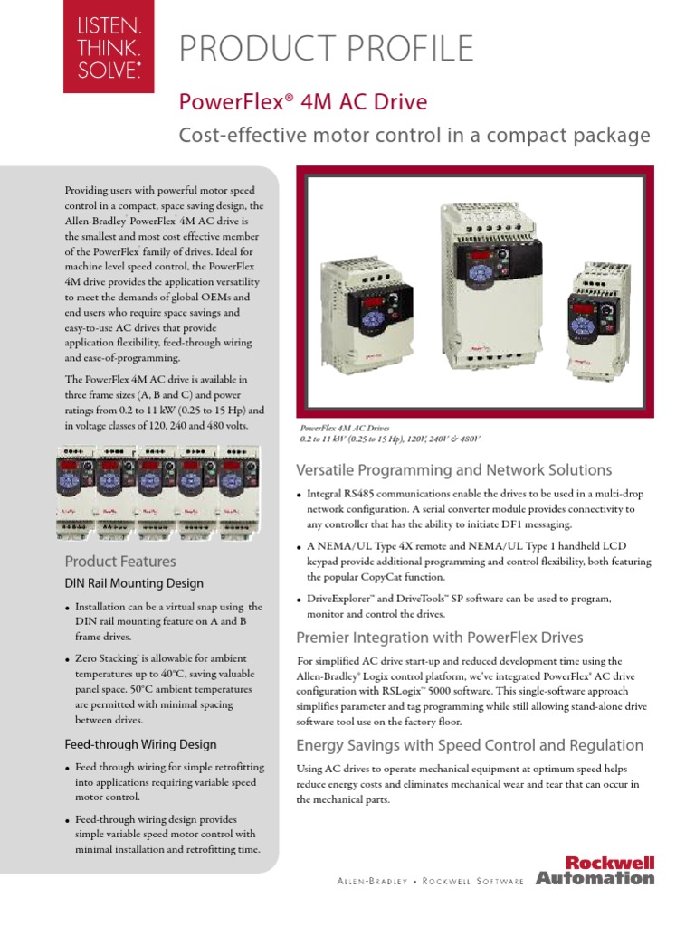 Product Profile: Powerflex® 4M Ac Drive | PDF | Electric Motor ...