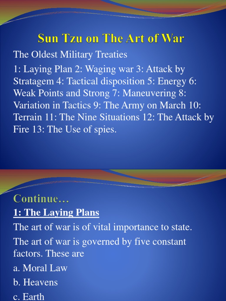 Art of War. Sun Tzu | PDF | The Art Of War | Military Tactics