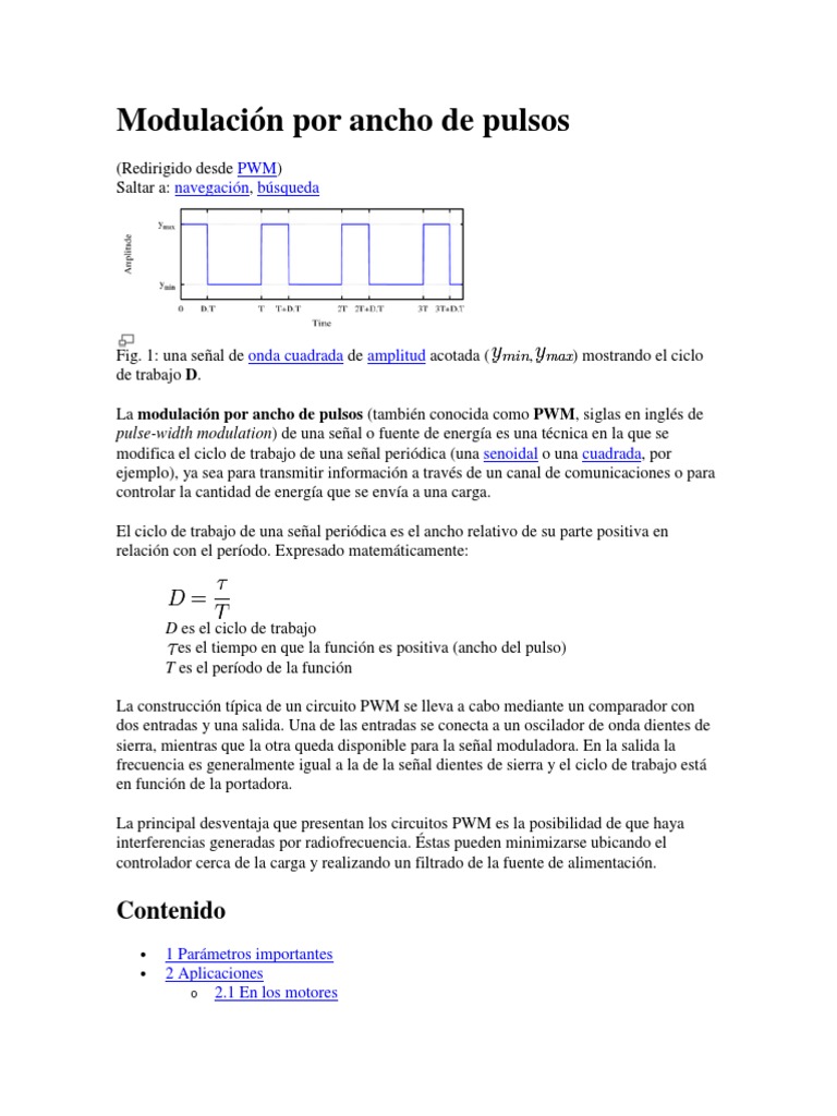 Modulación Por Ancho de Pulsos | PDF | Electromagnetismo | Electricidad