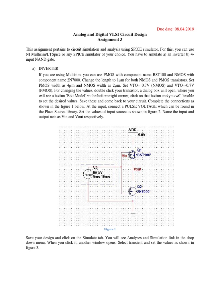 Analog and Digital VLSI Circuit Design Assignment 3.docx | Mosfet ...