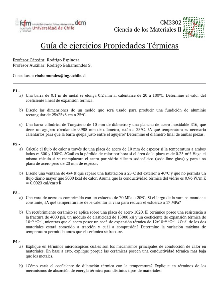 Guia Propiedades T Rmicas | PDF | Acero | Expansión térmica