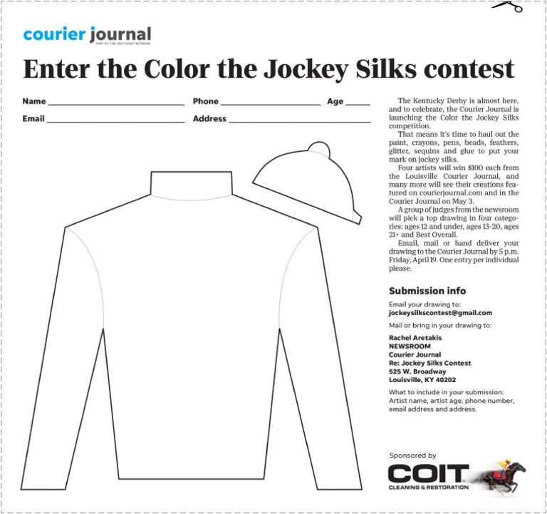 Courier Journal's Color the Jockey Silks Competition 2019