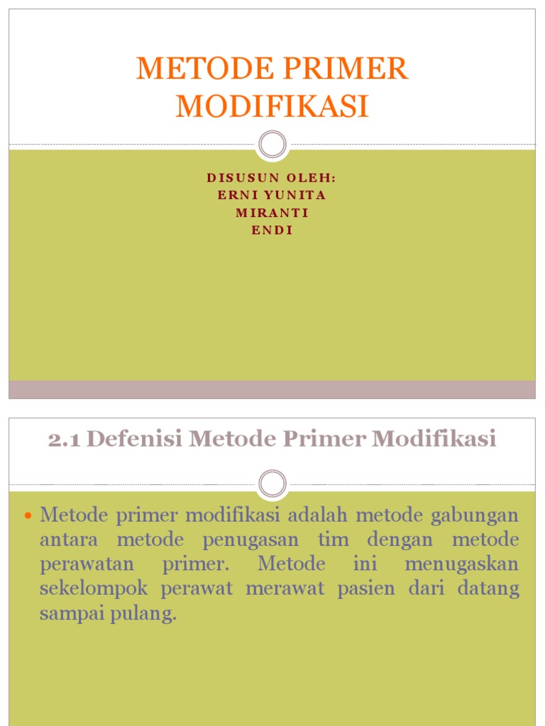 Metode Primer Modifikasi | PDF
