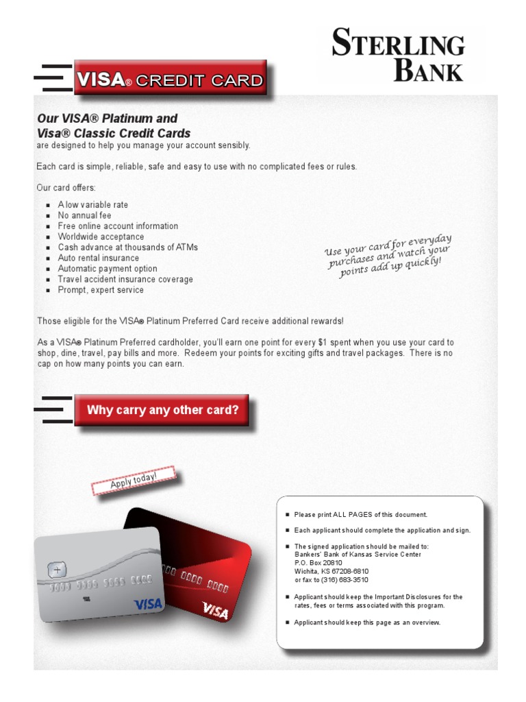 Visa Visa: Credit Card Credit Card | PDF | Annual Percentage Rate ...