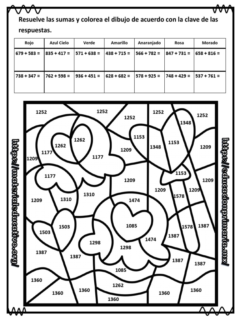 Colorea Segun La Clave PDF | PDF | Diseño web | Hipertexto