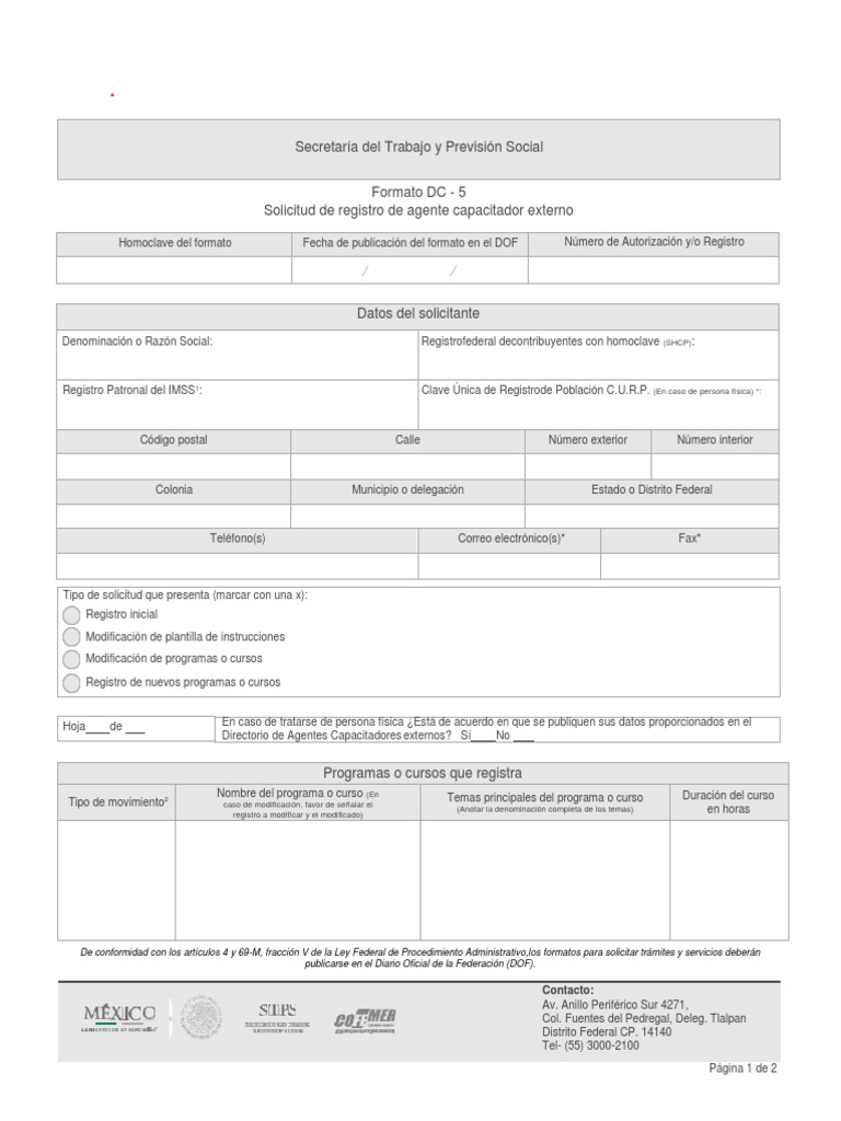 STPS Formato DC 5 | PDF | Business