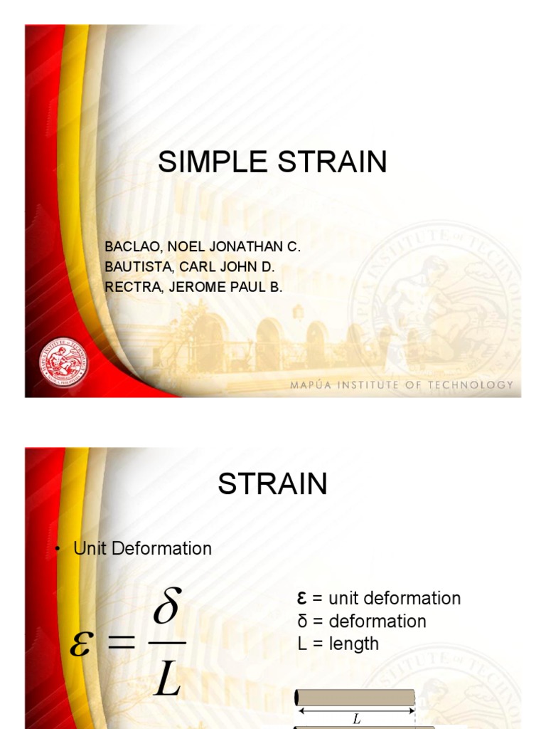 Simple Strain | PDF | Deformation (Engineering) | Strength Of Materials