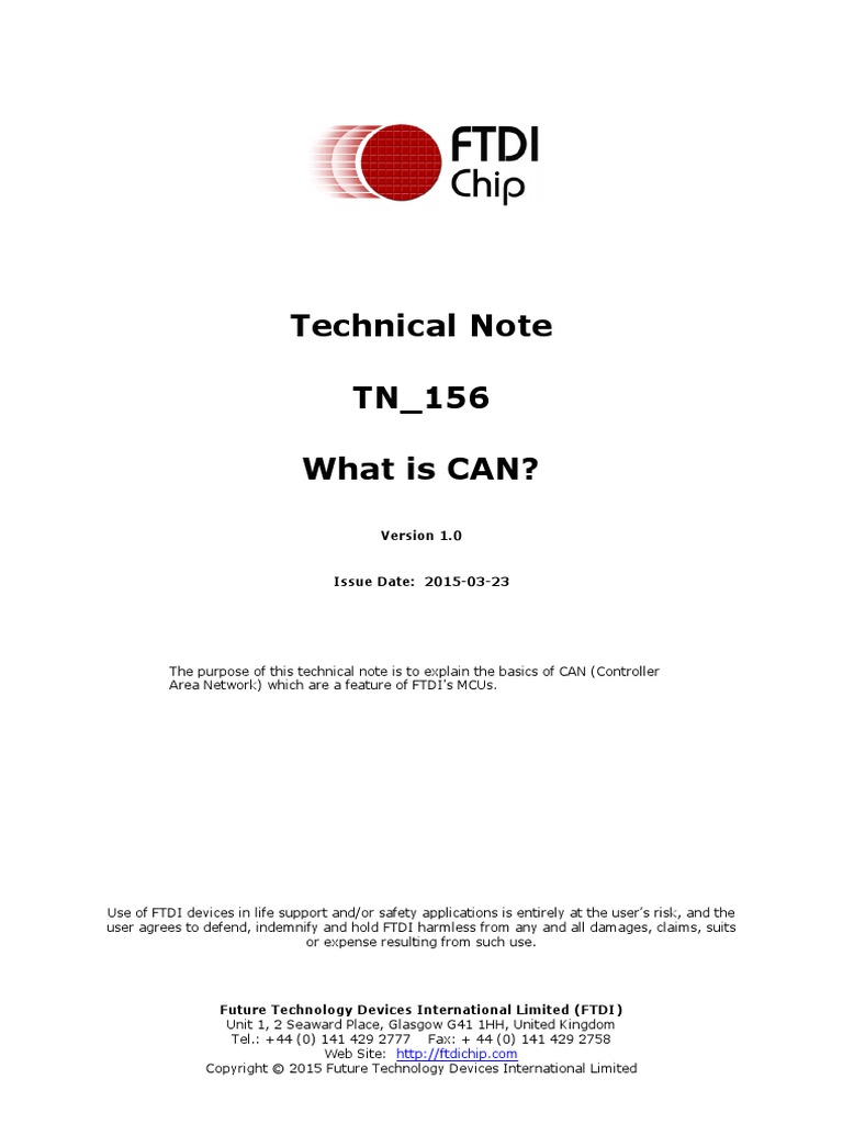 TN - 156 What Is CAN | PDF | Computer Networking | Digital Technology