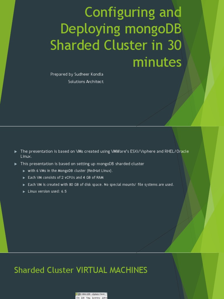 Configuring and Deploying Mongodb Sharded Cluster in 30 Minutes | PDF ...