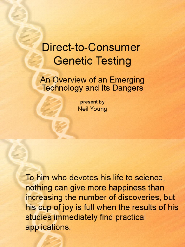 Direct To Consumer Genetic Testing An Overview Of An Emerging