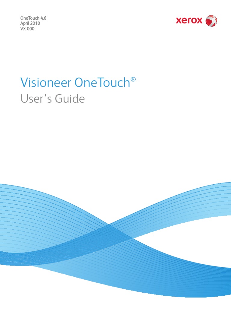 Visioneer Onetouch: User'S Guide | PDF | Image Scanner | Icon (Computing)