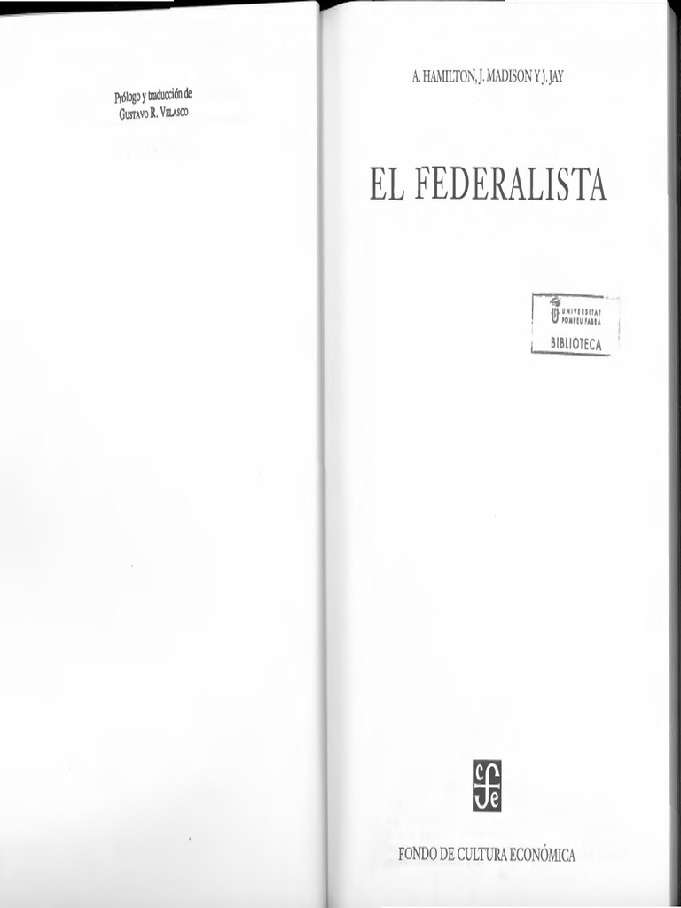 4.B.1 - El Federalista (Selección Definitiva) PDF | PDF | República ...