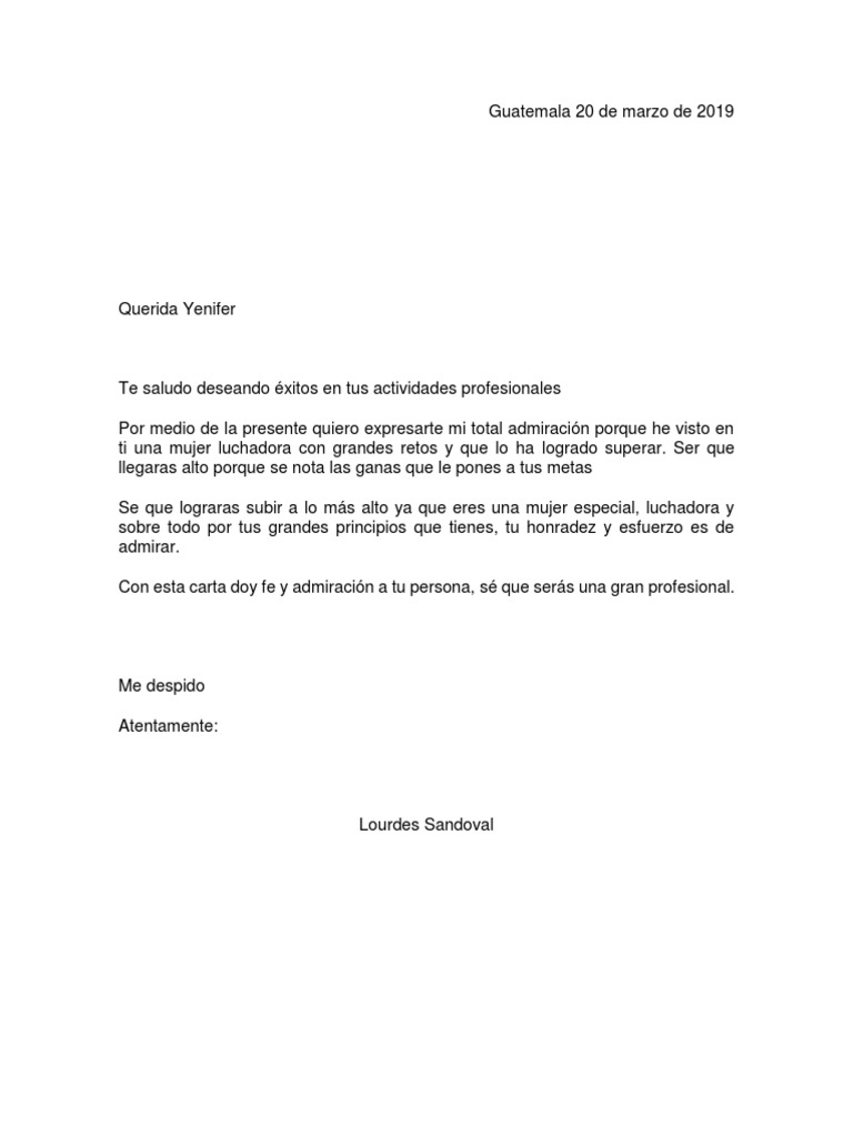 Cartas de Aprecio | PDF