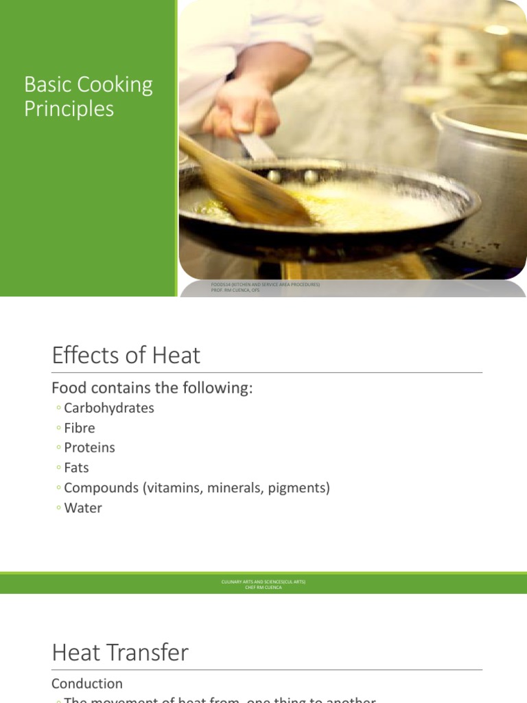 Basic Cooking Principles: Foods14 (Kitchen and Service Area Procedures ...