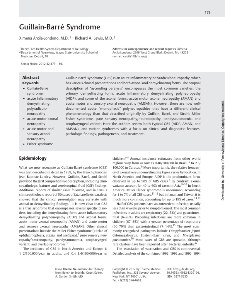 Gbs Pdf Nervous System Medicine