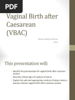 Vaginal Birth After Caesarean Section: What Are The Benefits and Risks of VBAC? | PDF ...