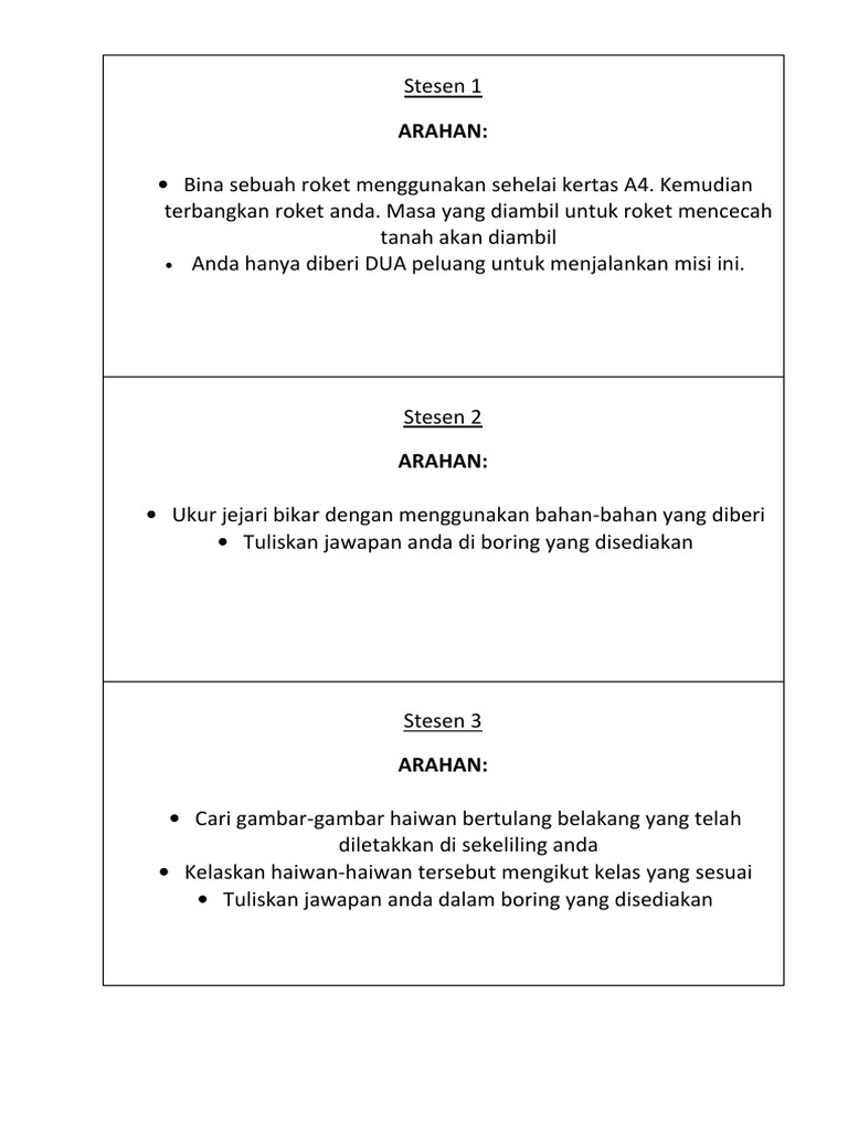 Kad Arahan Explorace | PDF | Sains & Matematika