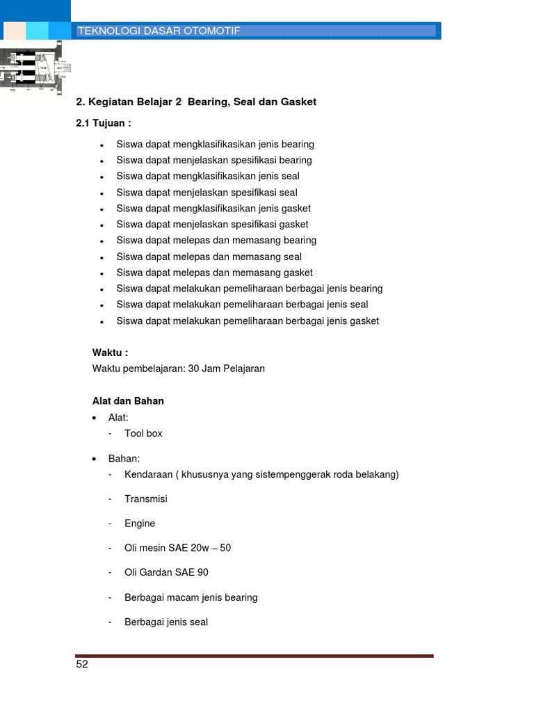 Modul Bearing Seal Gasket | PDF