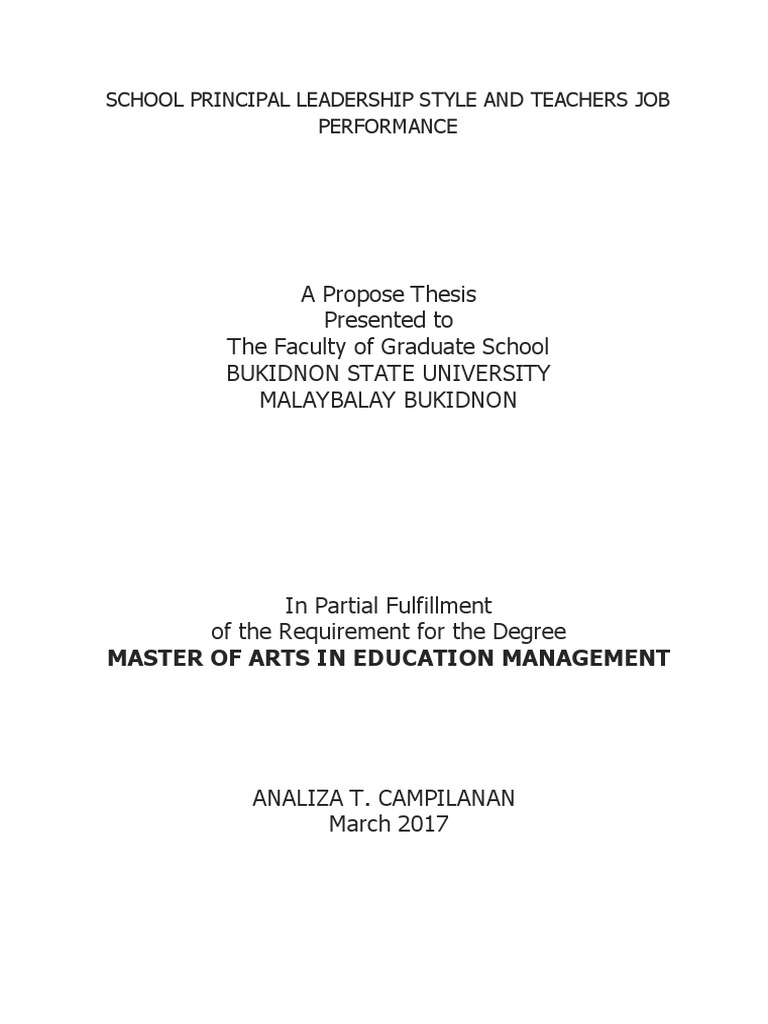 Sample Thesis | PDF | Leadership | Sampling (Statistics)