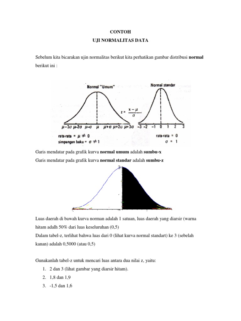 Contoh Uji Normalitas Data | PDF