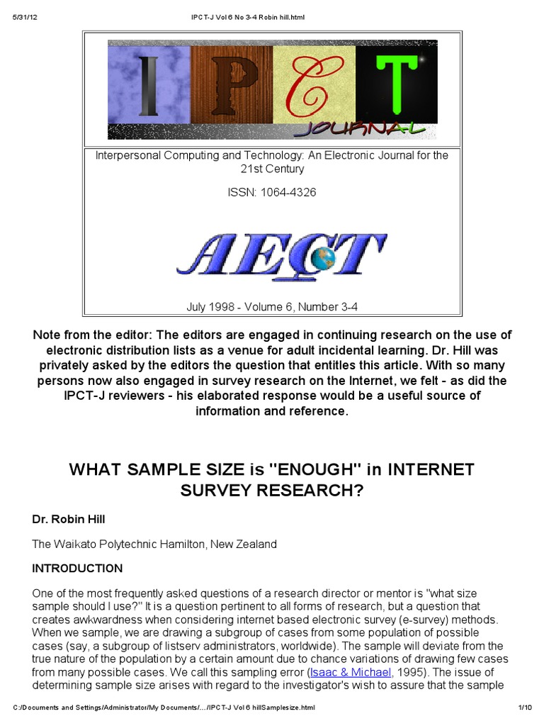 Sample Size PDF | Download Free PDF | Sampling (Statistics) | Sample ...