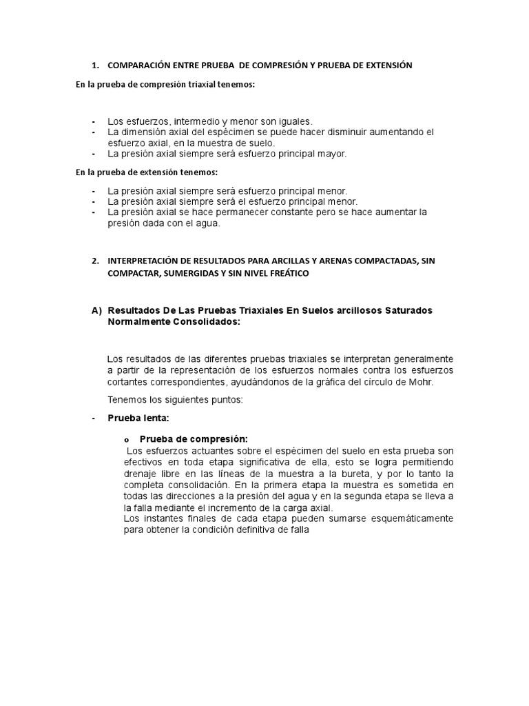 Comparación Entre Prueba de Compresión y Prueba de Extensión | PDF ...