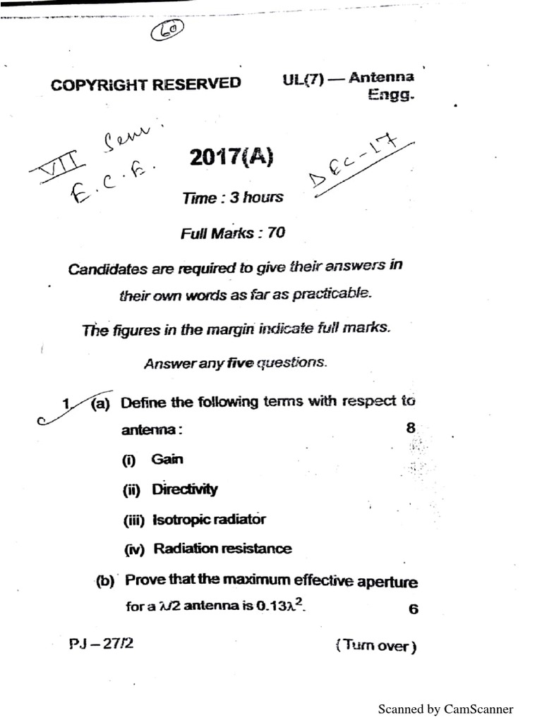 Antenna 7th Sem | PDF
