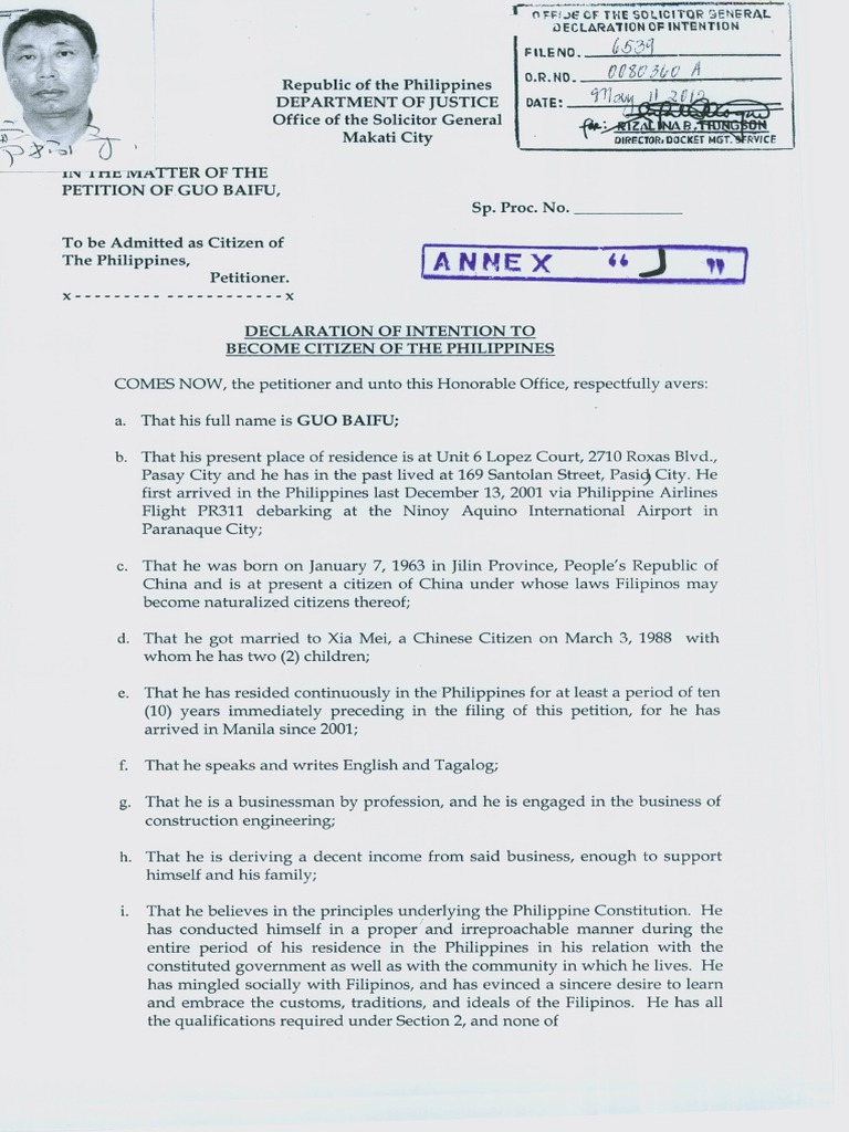 Declaration of Intention PDF | PDF | Philippines | Virtue