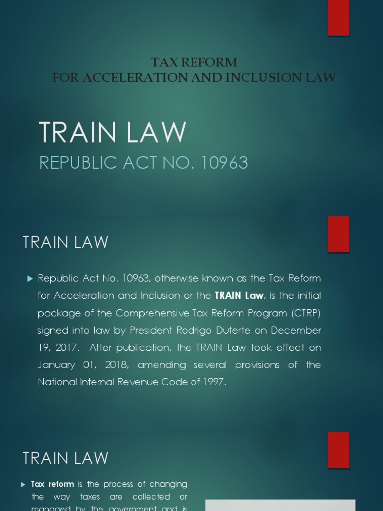 Tax Reform For Acceleration and Inclusion Law | PDF | Value Added Tax ...