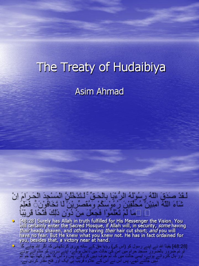 Presentation The Treaty of Hudaibiya | PDF | Mecca | Muhammad