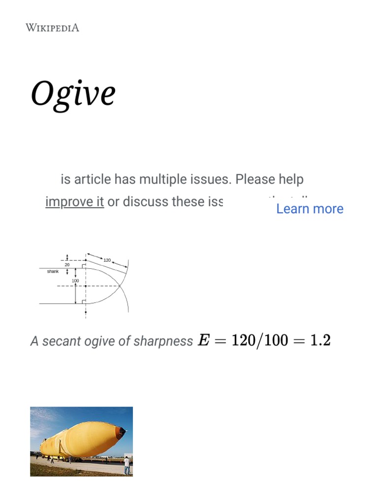 Ogive - Wikipedia PDF | PDF | Analytic Geometry | Teaching Mathematics