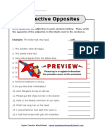 Replacing Words With Antonyms Worksheet | PDF