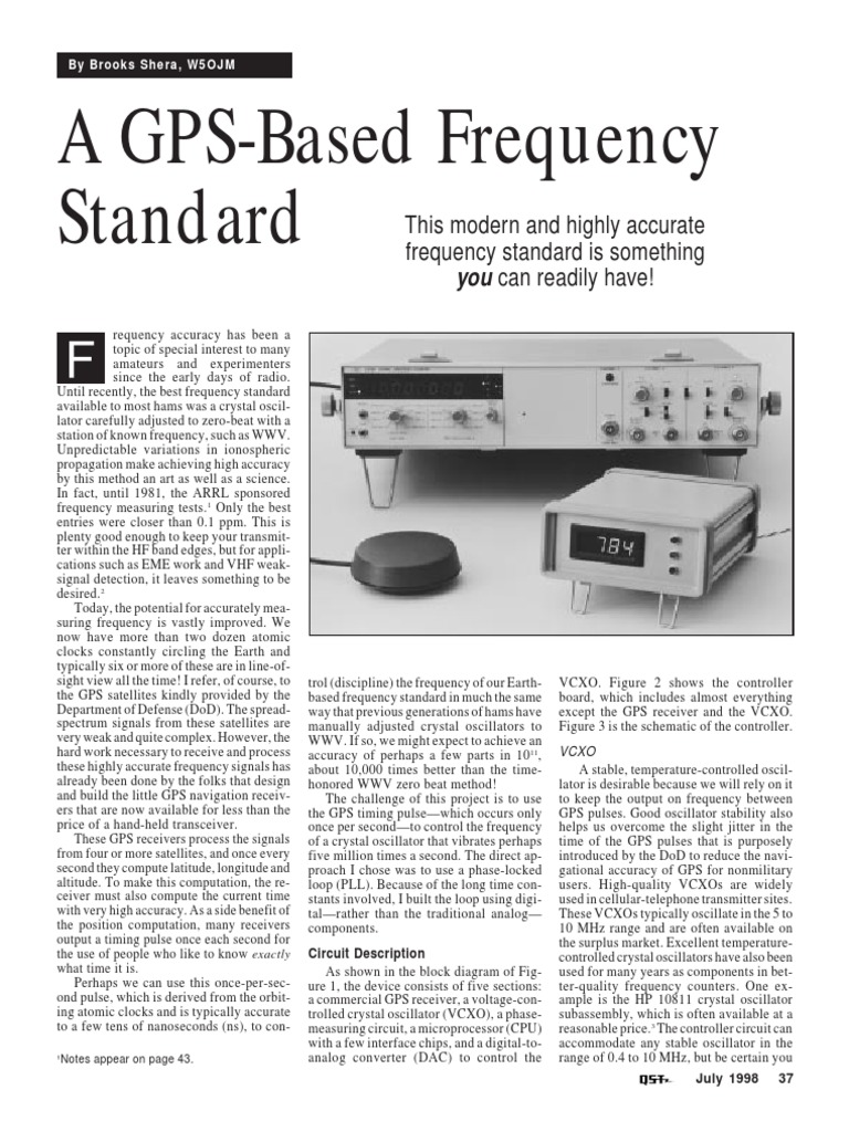 GPS-Based 10 MHz Frequency Standard | PDF | Digital To Analog Converter ...