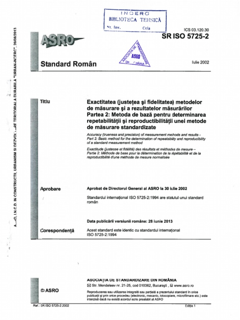 SR Iso 5725 2 PDF | PDF