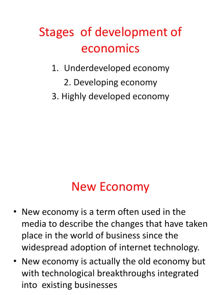 Stages of Development of Economics | PDF | Gross Domestic Product ...